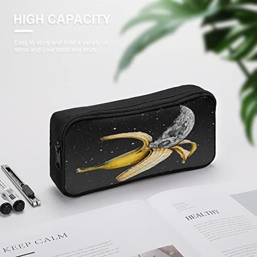 Moon Banana Pencil Case Pencil Pouch Coin Pouch Cosmetic Bag Office Stationery Organizer