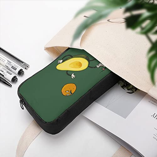 Avocado Rollerblading Pencil Case Pencil Pouch Coin Pouch Cosmetic Bag Office Stationery Organizer