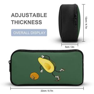 Avocado Rollerblading Pencil Case Pencil Pouch Coin Pouch Cosmetic Bag Office Stationery Organizer