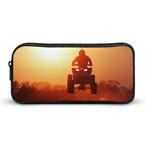 Silhouette ATV Jump Pencil Case Pencil Pouch Coin Pouch Cosmetic Bag Office Stationery Organizer