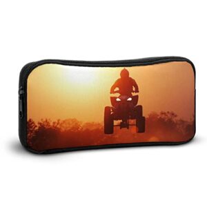 Silhouette ATV Jump Pencil Case Pencil Pouch Coin Pouch Cosmetic Bag Office Stationery Organizer