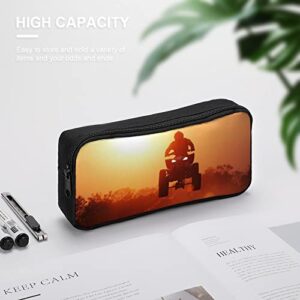 Silhouette ATV Jump Pencil Case Pencil Pouch Coin Pouch Cosmetic Bag Office Stationery Organizer