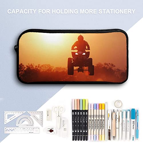 Silhouette ATV Jump Pencil Case Pencil Pouch Coin Pouch Cosmetic Bag Office Stationery Organizer