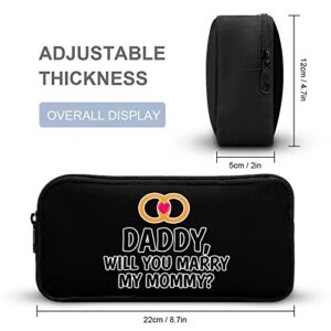 Daddy Marry My Mommy Pencil Case Pencil Pouch Coin Pouch Cosmetic Bag Office Stationery Organizer