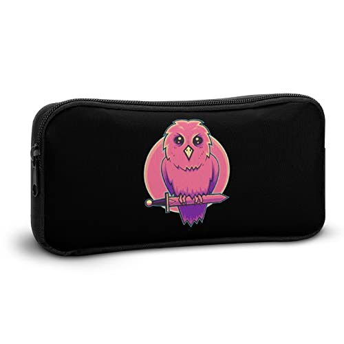 Owl Sunset Sword Pencil Case Pencil Pouch Coin Pouch Cosmetic Bag Office Stationery Organizer