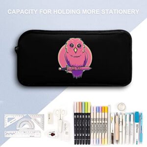 Owl Sunset Sword Pencil Case Pencil Pouch Coin Pouch Cosmetic Bag Office Stationery Organizer