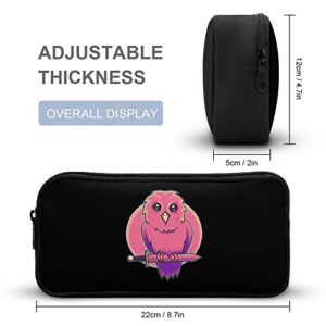 Owl Sunset Sword Pencil Case Pencil Pouch Coin Pouch Cosmetic Bag Office Stationery Organizer