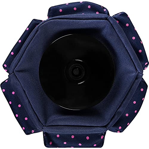 SINGER Sewing Storage Desktop Spinner Navy Polka Dot Print