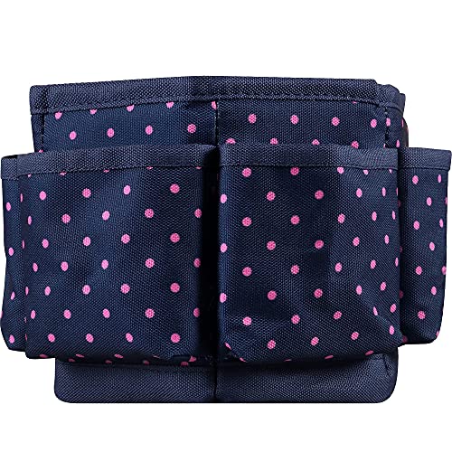 SINGER Sewing Storage Desktop Spinner Navy Polka Dot Print