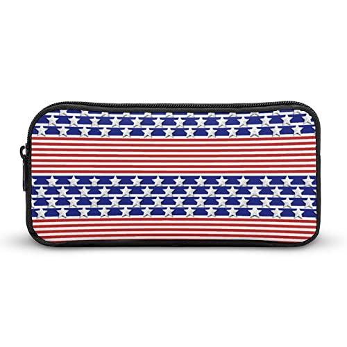 American Flag Design Pencil Case Pencil Pouch Coin Pouch Cosmetic Bag Office Stationery Organizer