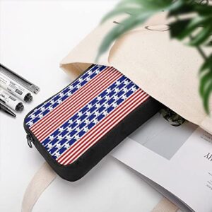 American Flag Design Pencil Case Pencil Pouch Coin Pouch Cosmetic Bag Office Stationery Organizer