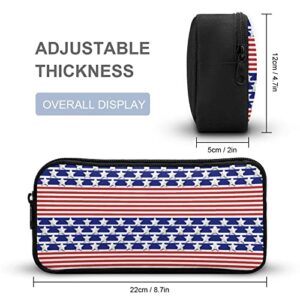 American Flag Design Pencil Case Pencil Pouch Coin Pouch Cosmetic Bag Office Stationery Organizer