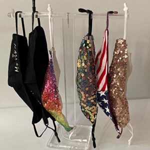 acrylic masks stand – face masks storage rack holder