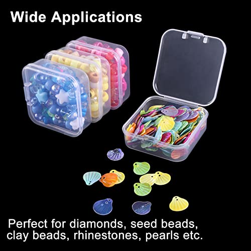 Quefe 28pcs Bead Organizers in A Clear Organzier Box, 2 Sets Clear Plastic Diamond Painting Storage Container with Mini Boxes for Craft Organziers and Storage Art Embroidery Nail Accessories