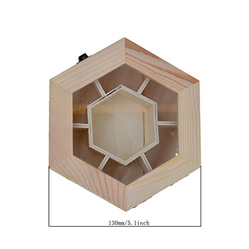 LoveinDIY Wooden Jewelry Box, Jewelry Organizer and Storage- Unfinished Wood – Hexagon Unfinished Wood with Clasp