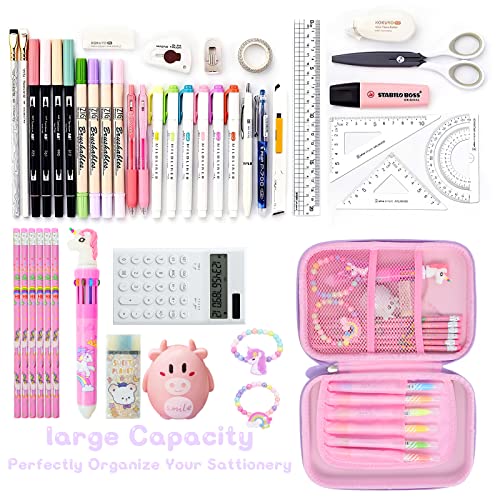 JYPLKCMT Unicorn Pencil Case For Girls Boys,Kids Cute Pencil Case Pink Pencil Pouch,3D EVA Large Capacity Pen Holder Cute Pencil Bag For Kids Boys School Portable Pencil Bag Gift.