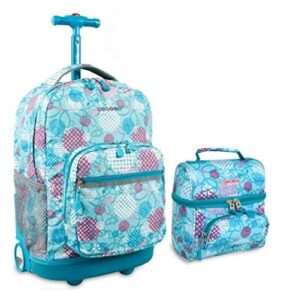 j world dandelion sunrise roller backpack back pack and corey lunch bag bundle set