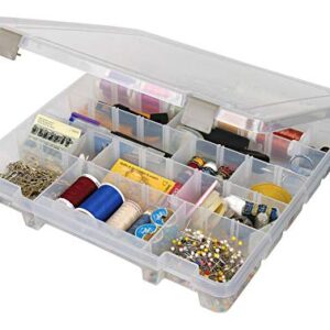 ArtBin 9101AB Super Satchel Slim with Removable Dividers, Art & Craft Organizer, [1] Plastic Storage Case, Clear