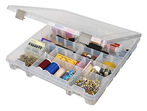 ArtBin 9101AB Super Satchel Slim with Removable Dividers, Art & Craft Organizer, [1] Plastic Storage Case, Clear