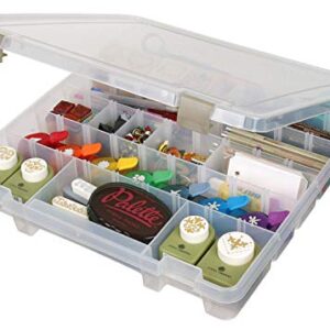 ArtBin 9101AB Super Satchel Slim with Removable Dividers, Art & Craft Organizer, [1] Plastic Storage Case, Clear