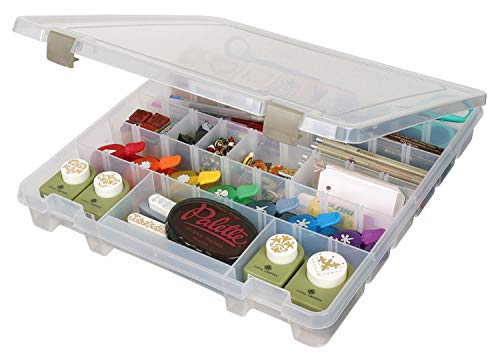 ArtBin 9101AB Super Satchel Slim with Removable Dividers, Art & Craft Organizer, [1] Plastic Storage Case, Clear