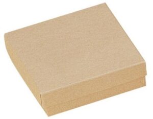 100 cotton filled boxes size 33, 3.5″ x 3.5″x 1″, kraft size #33