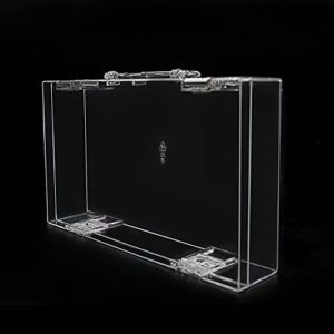 giiyaa high transparency visible plastic box clear storage case with lid use for organizing jewelry, tools, office supplies, pet supplies, diy materials,use as handbags