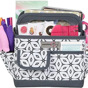 Everything Mary Craft Caddy, Geometric - Art Storage for Supplies & Crafts - Supply Organizers Tote for School Classroom, Office, and Home - Organization For Makeup & Nurses