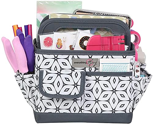 Everything Mary Craft Caddy, Geometric - Art Storage for Supplies & Crafts - Supply Organizers Tote for School Classroom, Office, and Home - Organization For Makeup & Nurses