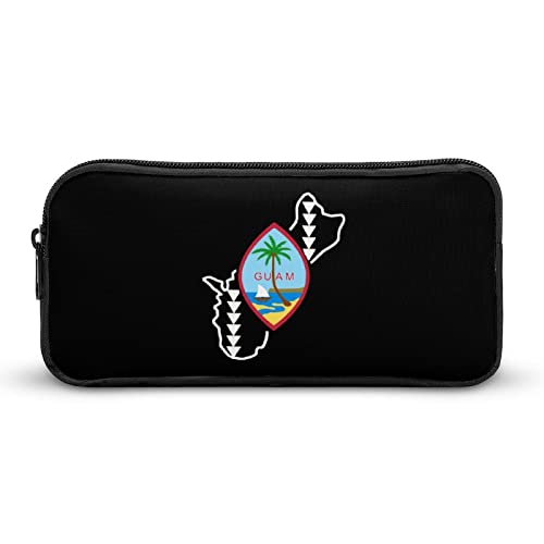 Guam Flag Seal Pencil Case Pencil Pouch Coin Pouch Cosmetic Bag Office Stationery Organizer