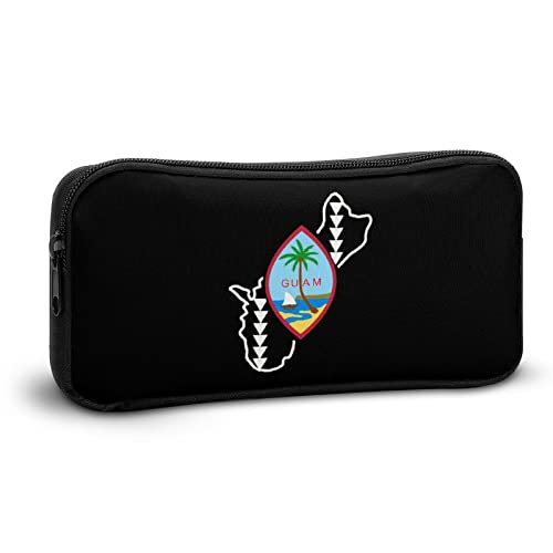 Guam Flag Seal Pencil Case Pencil Pouch Coin Pouch Cosmetic Bag Office Stationery Organizer