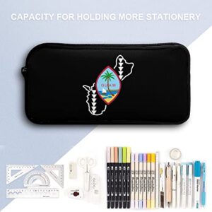 Guam Flag Seal Pencil Case Pencil Pouch Coin Pouch Cosmetic Bag Office Stationery Organizer