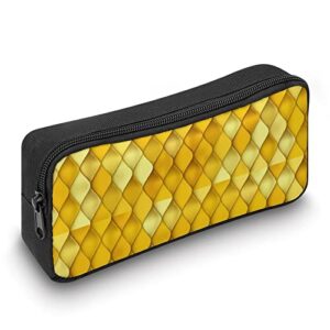 Gold Fish Scale Pencil Case Pencil Pouch Coin Pouch Cosmetic Bag Office Stationery Organizer