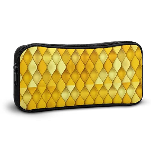 Gold Fish Scale Pencil Case Pencil Pouch Coin Pouch Cosmetic Bag Office Stationery Organizer