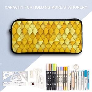 Gold Fish Scale Pencil Case Pencil Pouch Coin Pouch Cosmetic Bag Office Stationery Organizer