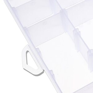 D-buy 36 Grids Clear Plastic Jewelry Box Organizer Storage Container with Adjustable Dividers 10.8 x 6.9 x 1.7 inch(Clear Color, 1 Pack, 36 Grids)