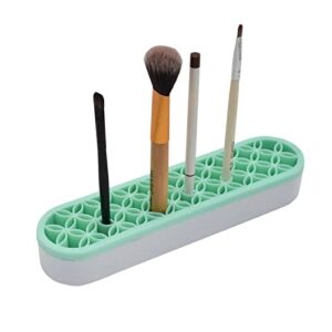 GOLDEN STRAWBERRY 1 PCS Multi-Purpose Cosmetic Storage Box Silicone Make Up Brush Storage Stand Sewing Tool Storage Box Desktop Storage Box for Brush Art Supplies, Painting Brush (Green)