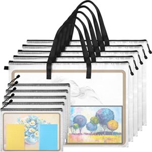 5 pcs art portfolio bag 19 x 25 inches posters organizer with zipper and handle art supply bag and 5 pcs a4 pencil bags 9 x 13 inches art supplies storage bag for large posters artwork bulletin board