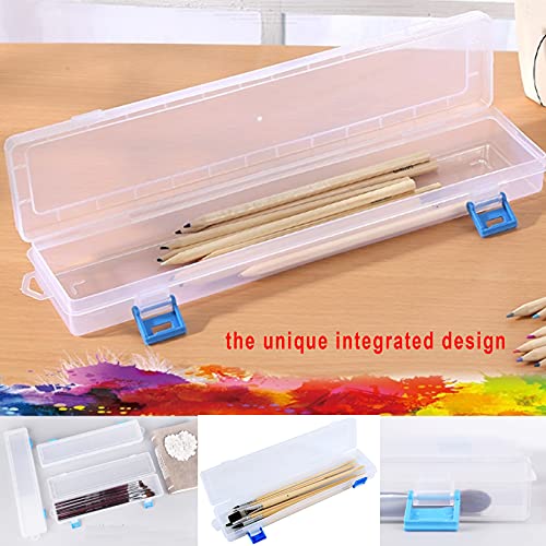 3PCS Brushes Storage Box Paint Brush Drawing Pen Container with Buckle Design