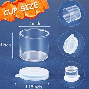 Small Paint Cup with Lids, Plastic Mini Paint Containers DIY Craft Storage Containers Craft Paint Cup for Paint Beads Seeds Clay or Others (25 Pieces)