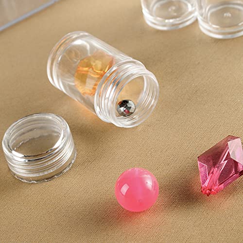 Tosnail 60 Clear Plastic Screw-Top Storage Containers for Diamond Painting, Beads, Sequins, Nails, Jewelry Making