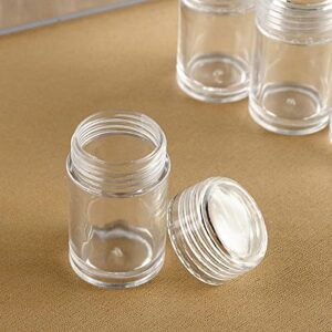 Tosnail 60 Clear Plastic Screw-Top Storage Containers for Diamond Painting, Beads, Sequins, Nails, Jewelry Making