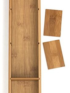 Lipper International 8884 Bamboo Wood 4-Part Drawer Organizer with Removable Dividers, 17-1/2" x 4" x 2-1/2"