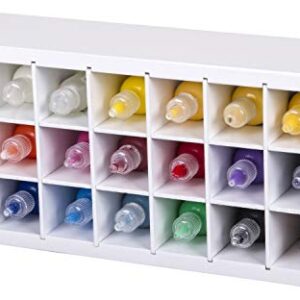 ArtBin 6828AG Paint Storage Tray, Art & Craft Supply Storage, Super Satchel System Accessory, Wall Mountable 21 Compartment Paint Organizer, White