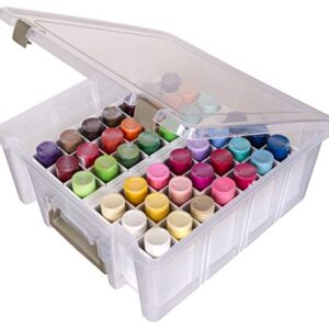 ArtBin 6828AG Paint Storage Tray, Art & Craft Supply Storage, Super Satchel System Accessory, Wall Mountable 21 Compartment Paint Organizer, White