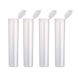 wikiborn 100pcs pvc plastic clear pipe 0.5ml 1ml empty cartridges packaging tube with child protection cap for bead craft supply storage