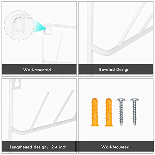 HAITARL 32-Spool Sewing Thread Rack, Wall-Mounted Metal Sewing Thread Holder with Hanging Tools, Metal Rack for Organize Sewing Thread, Embroidery-Suitable for Large Thread, White