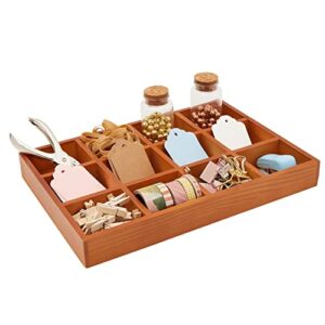 Juvale Wooden Drawer Organizer with 12 Compartments, Sorting Tray (13.2 x 9.2 in)