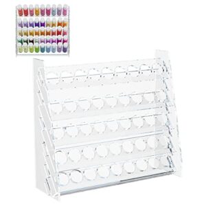 acrylic paint organizer, paint rack stand for 45 bottles of paints, craft paint storage, paint rack stand pigment organizer holder ink bottle stands, 2 oz paint rack display storage oranizer