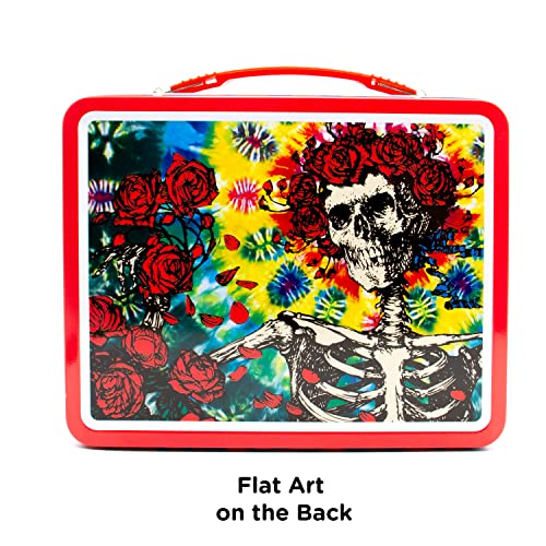 AQUARIUS Grateful Dead Fun Box - Sturdy Tin Storage Box with Plastic Handle & Embossed Front Cover - Officially Licensed Grateful Dead Merchandise & Collectible Gifts